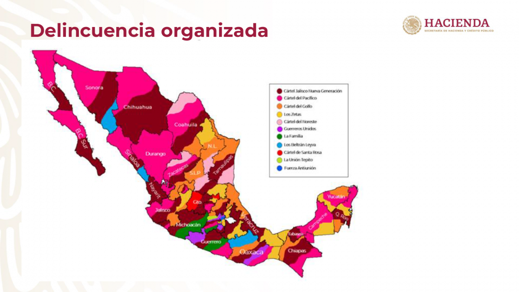 UIF revela mapa del narcotráfico: CJNG y Cártel de Sinaloa dominan el país - Contralínea