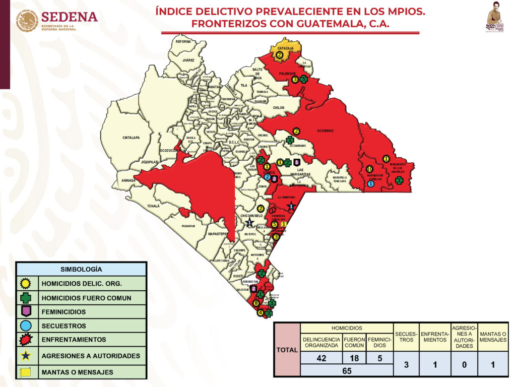 Sedena revela el mapa criminal en Chiapas: operan cárteles y Mara ...